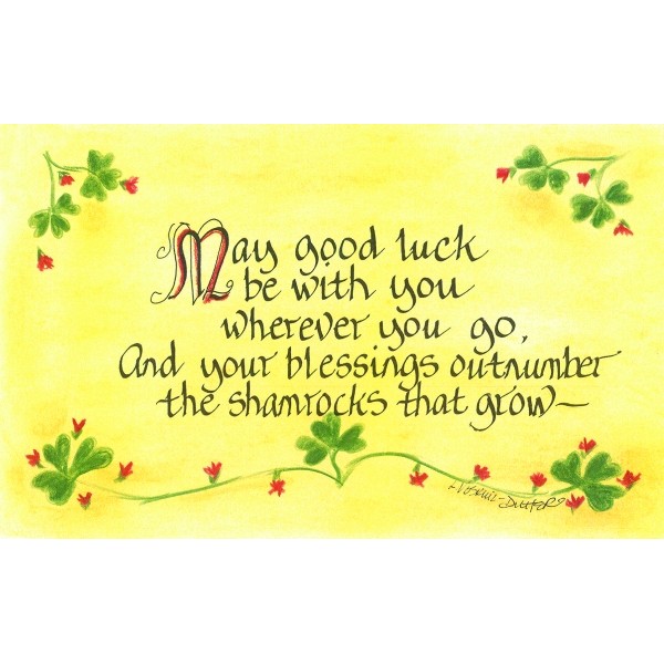 Irish Plaque May good luck be with you For Home For Wall Blessings at ...