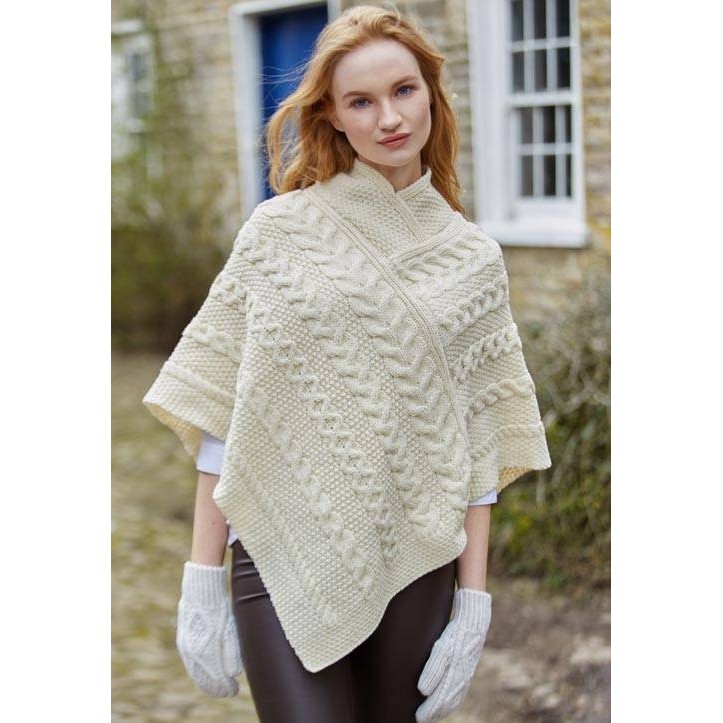 Aran Craft Aran Cape (Natural) Clothing Capes Shawls at Irish on Grand
