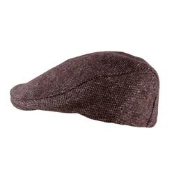 Hanna Hats Irish Touring Cap (Damson Salt and Pepper Tweed) Clothing Caps Hats at Irish on Grand