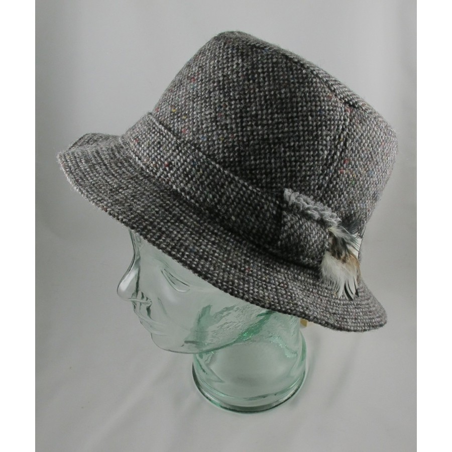 Hanna Hats Irish Walking Hat (Grey Salt and Pepper) Clothing Caps Hats ...
