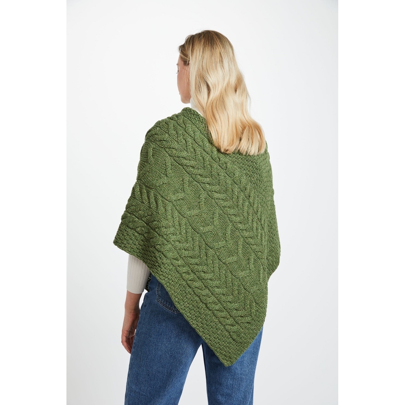 Aran Woollen Mills Irish Cape (Moss Green) Clothing Capes Shawls at ...