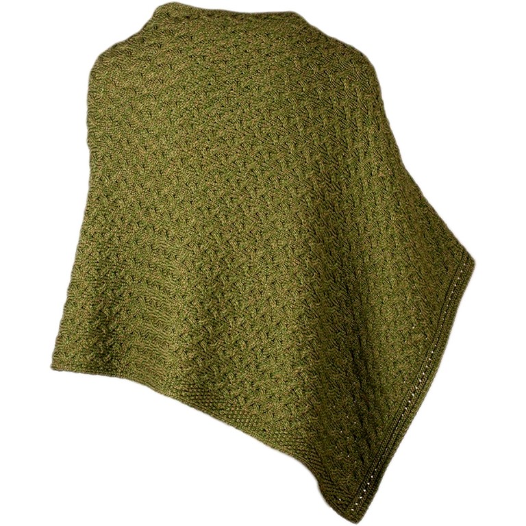 Aran Woollen Mills Irish Shrug Cape (Moss Green) Clothing Capes Shawls ...
