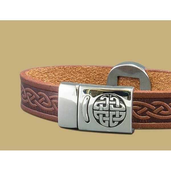Lee River Leather Celtic Leather Cuff from Ireland (Braden Brown ...