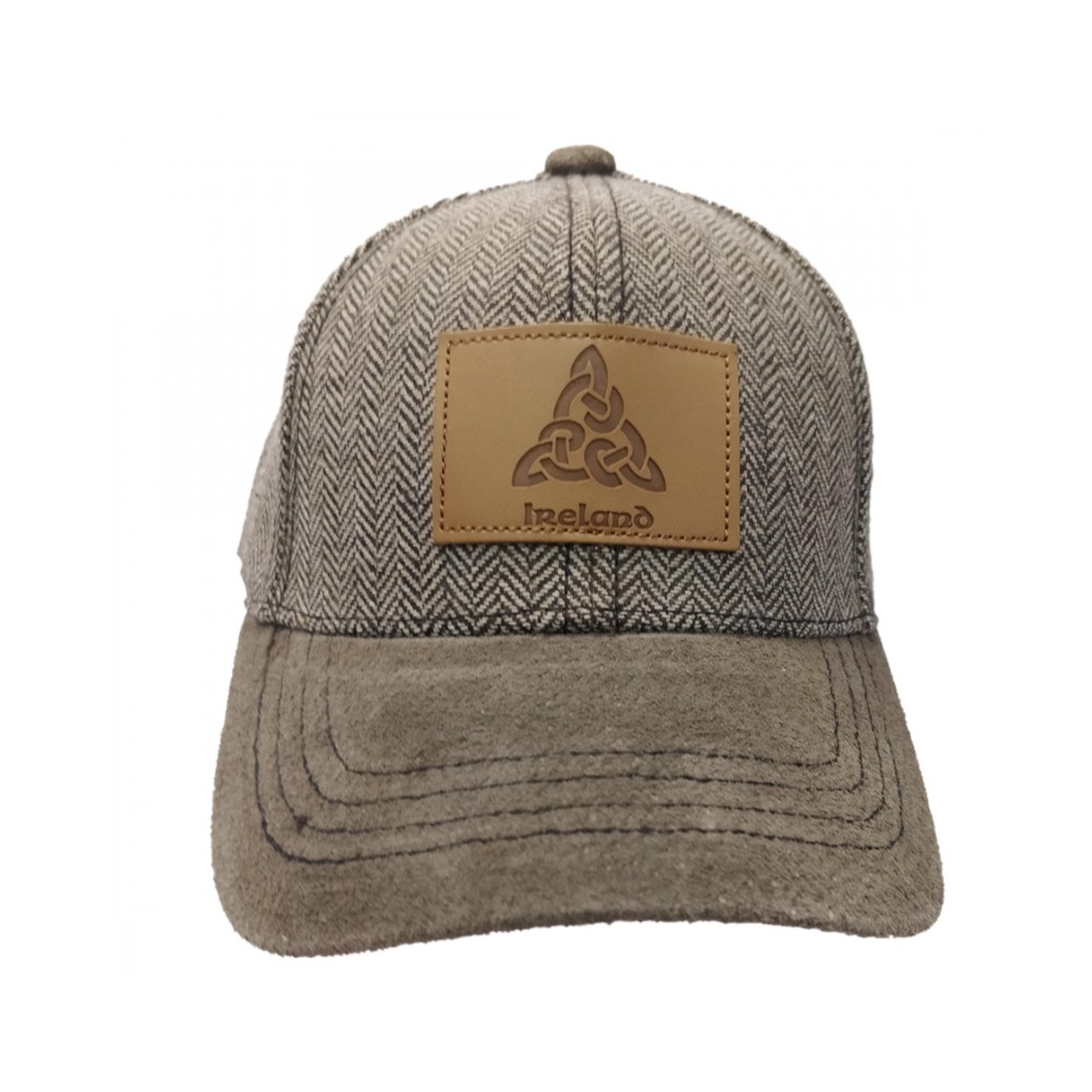Irish Traditional Craft Brown Ireland Tweed Suede Peak Baseball Cap ...