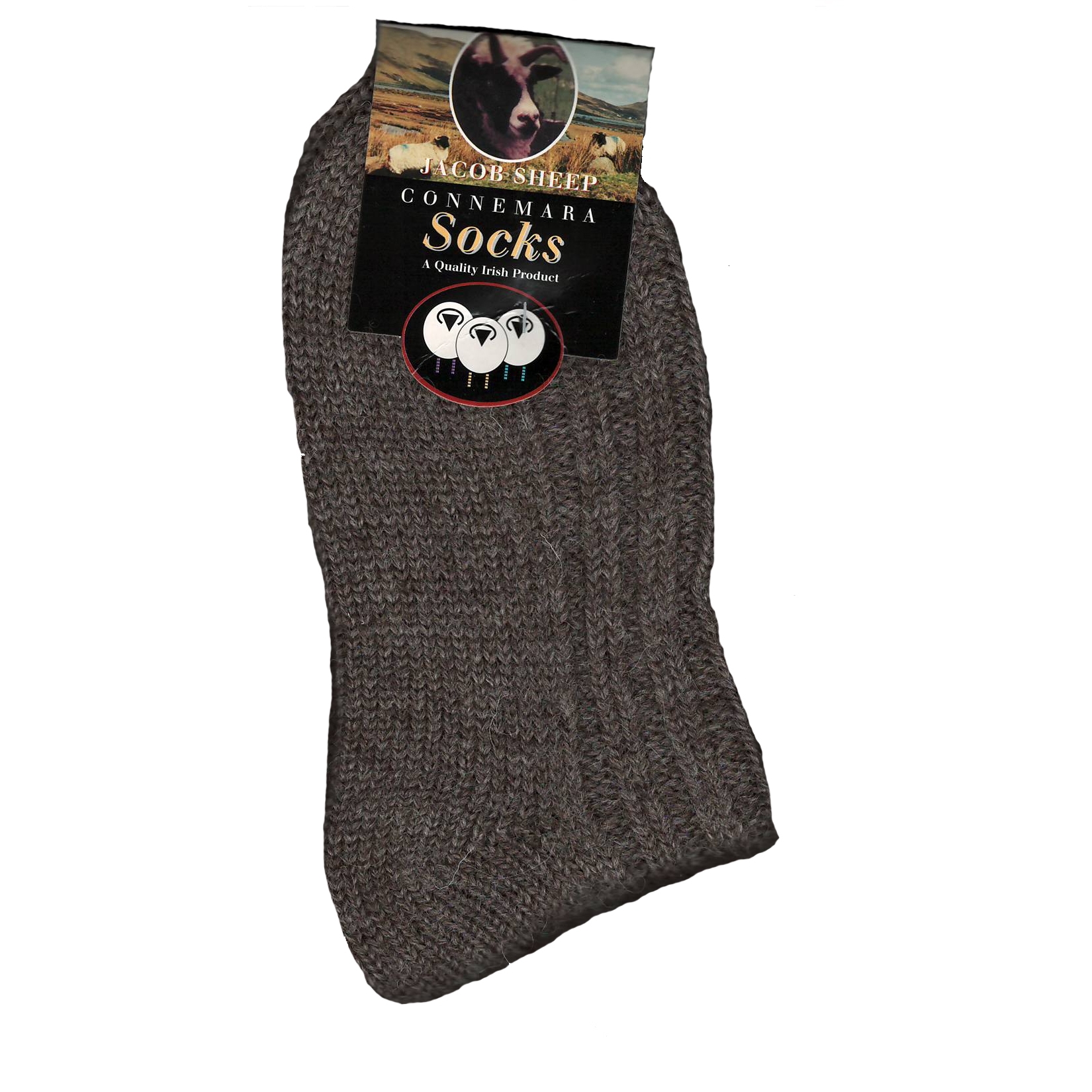 Connemara Socks Jacob Sheep Wool Sock (Turf) Clothing Accessories at ...