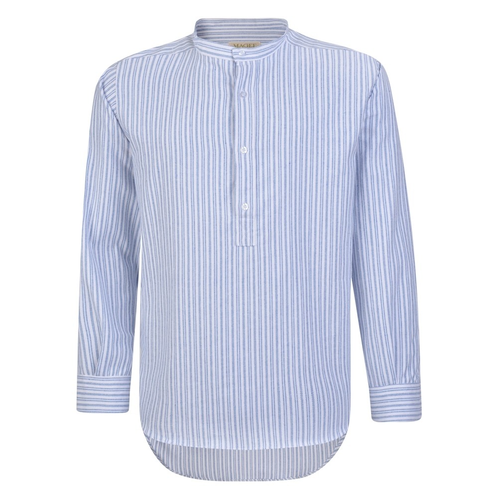 Magee Clothing Grandfather Shirt Double Blue Stripe Clothing Tops at ...