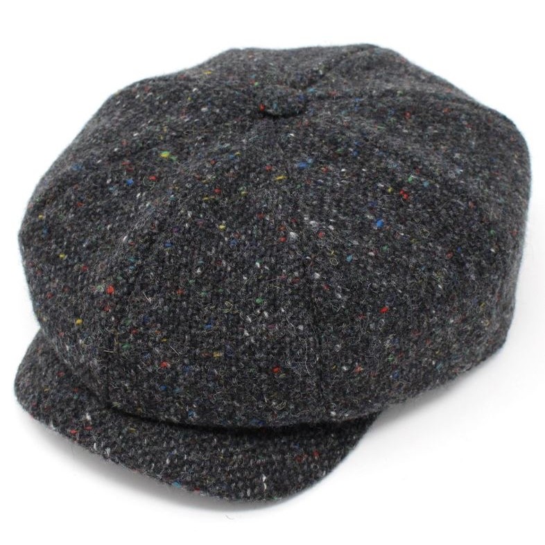Hanna Hats Peaky Blinder Cap (Speckled Grey Tweed) Clothing Caps Hats at Irish on Grand
