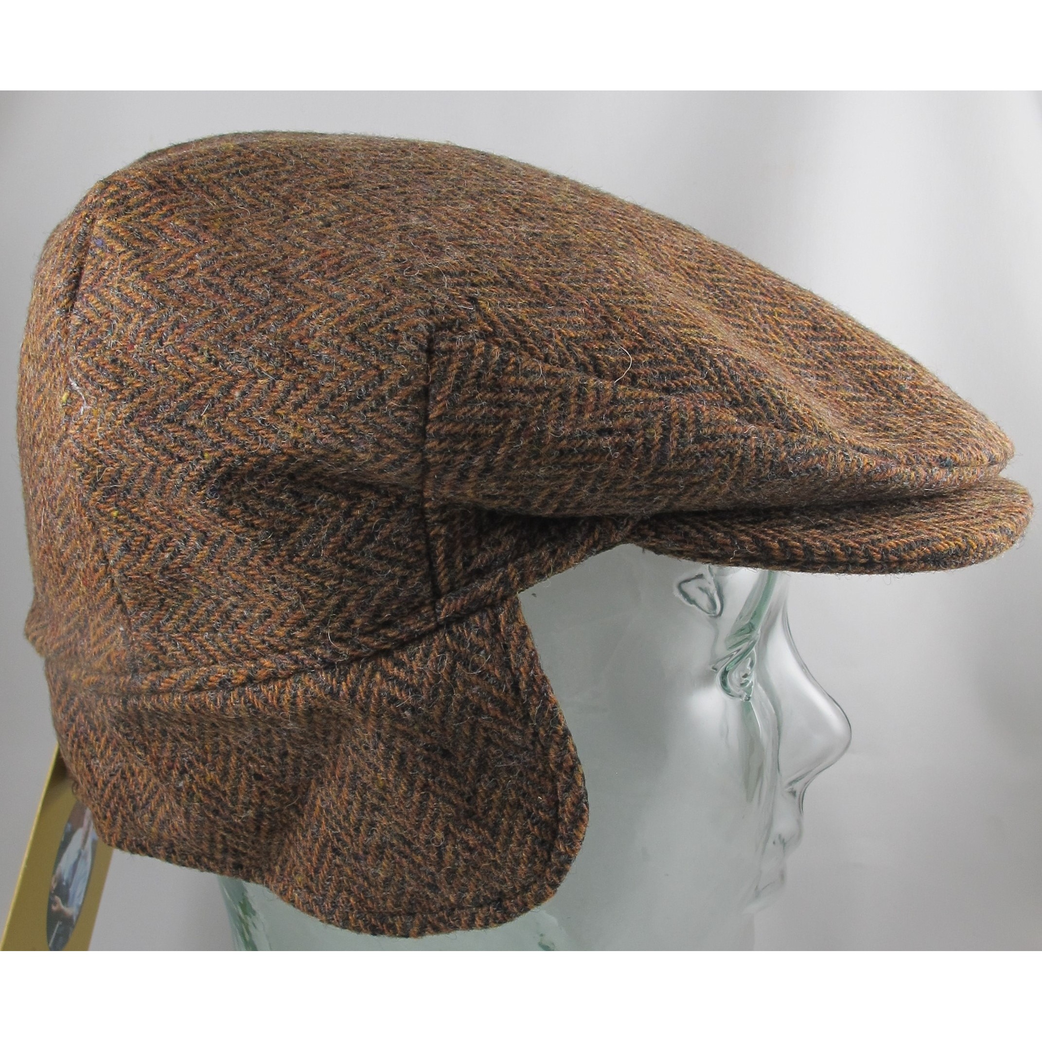 Hanna Hats Rust Herringbone Vintage Ear Flap Cap Clothing Caps Hats at ...