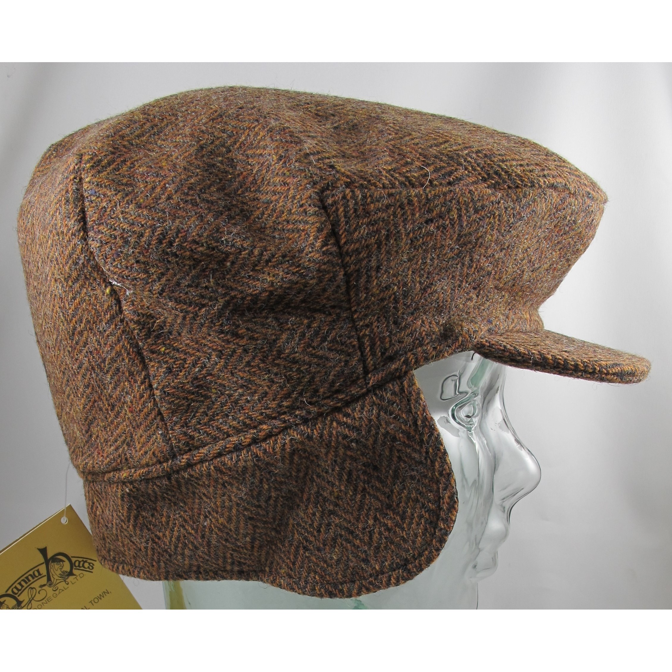 Hanna Hats Rust Herringbone Vintage Ear Flap Cap Clothing Caps Hats at ...