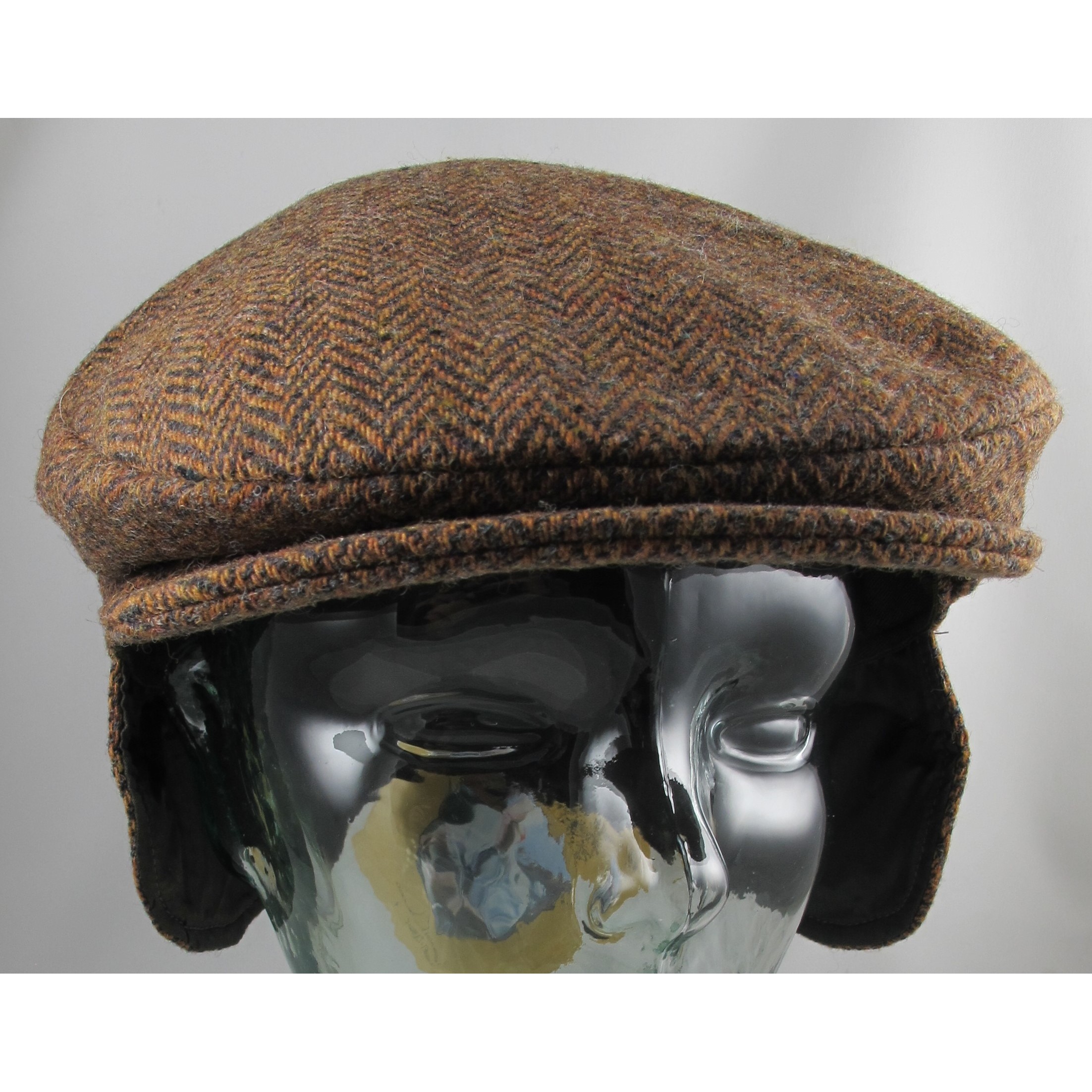 Hanna Hats Rust Herringbone Vintage Ear Flap Cap Clothing Caps Hats at ...