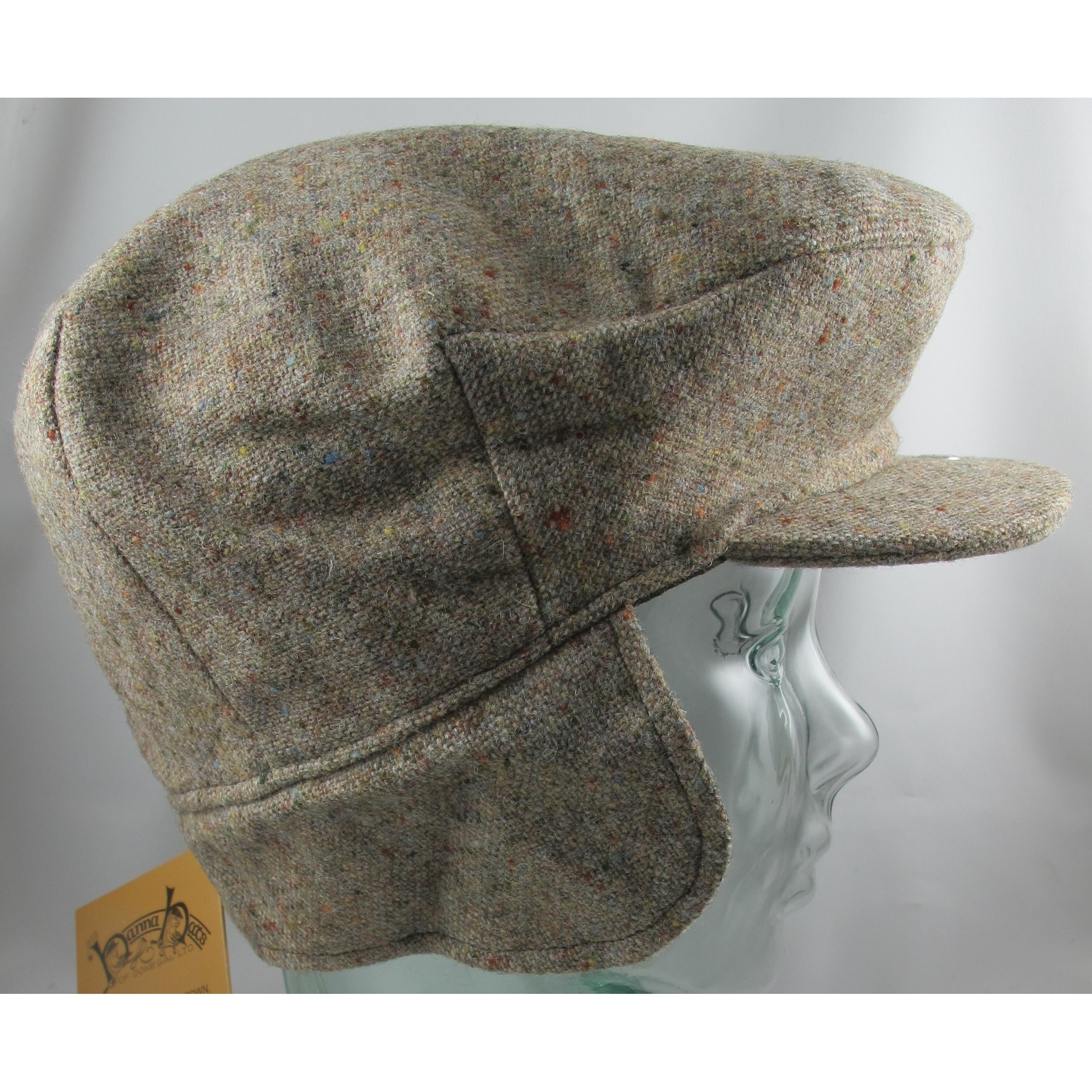 Hanna Hats Cream Speckled Vintage Cap with Flaps Clothing Caps Hats at ...