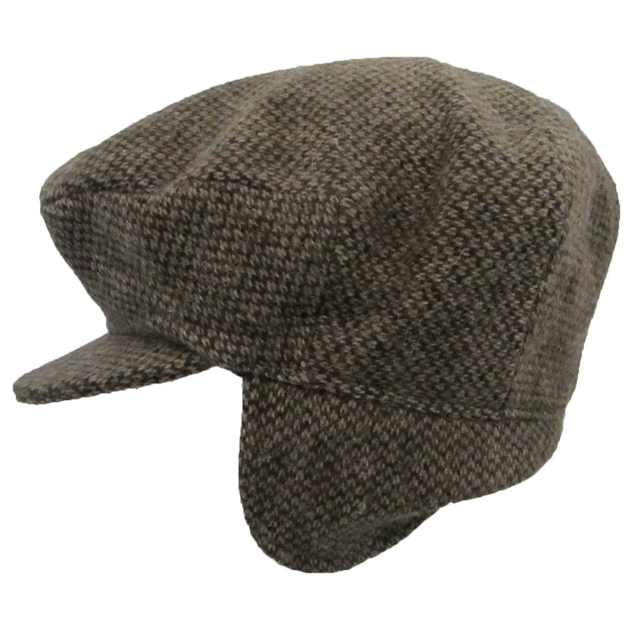 Hanna Hats Green and Brown Cap with Ear Flaps Clothing Caps Hats at ...