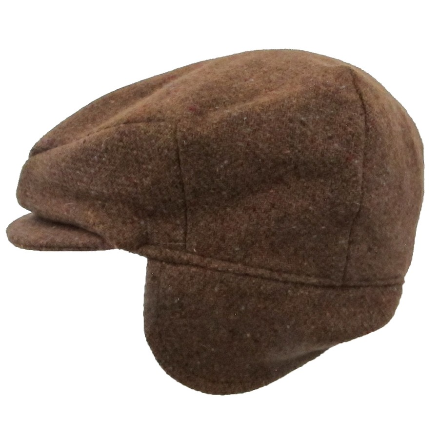Hanna Hats Brown Vintage Cap with Ear Flaps Clothing Caps Hats at Irish ...