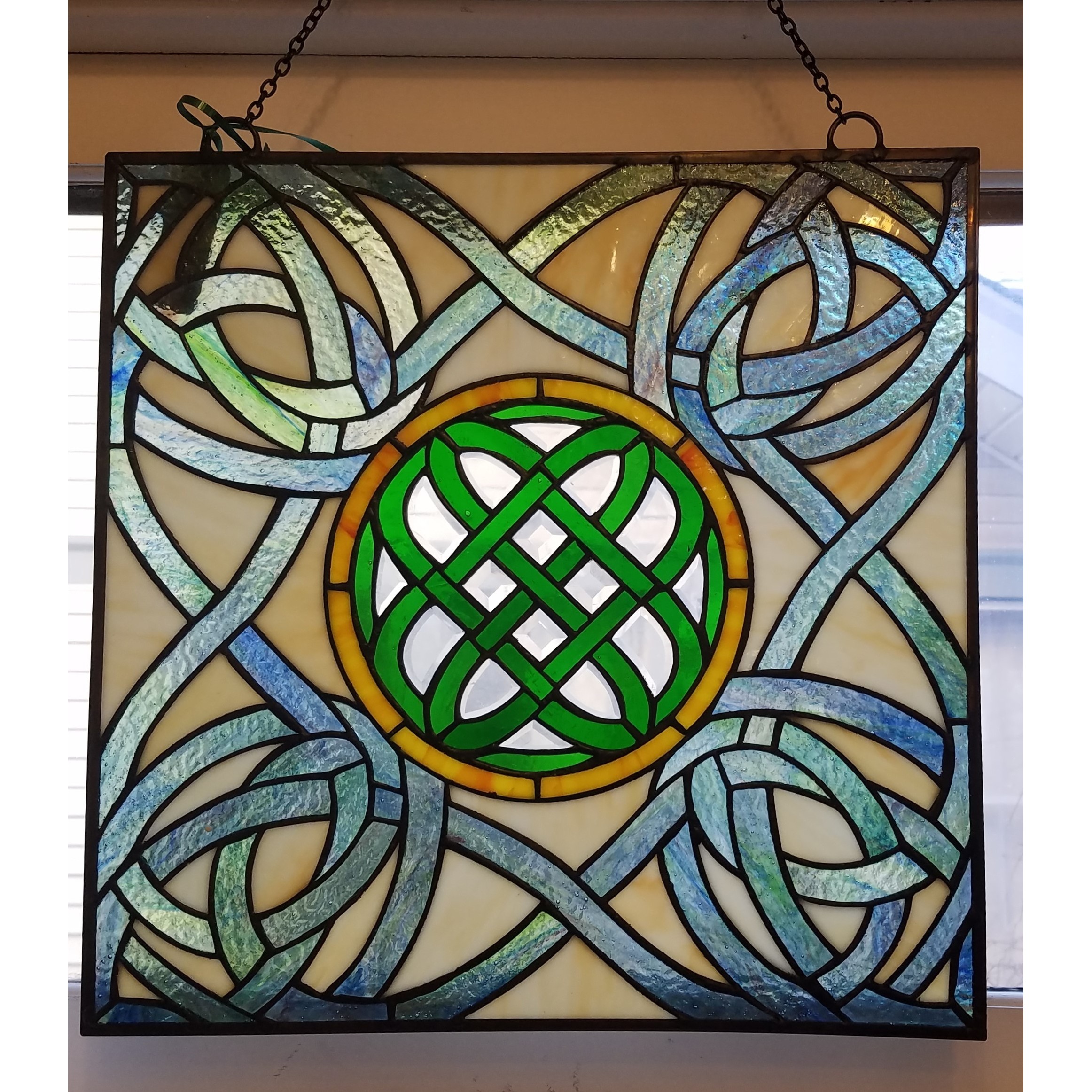 BOE Multi Colored Celtic Window Gifts For Home Stain Glass at Irish on ...