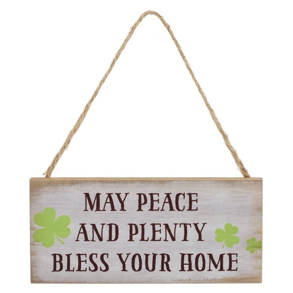 Ganz Irish Blessing Wood Signs (Peace and Plenty) For Home For Wall ...