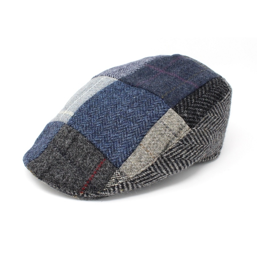 Hanna Hats Irish Touring Cap (Grey Blue Patch) Clothing Caps Hats at ...