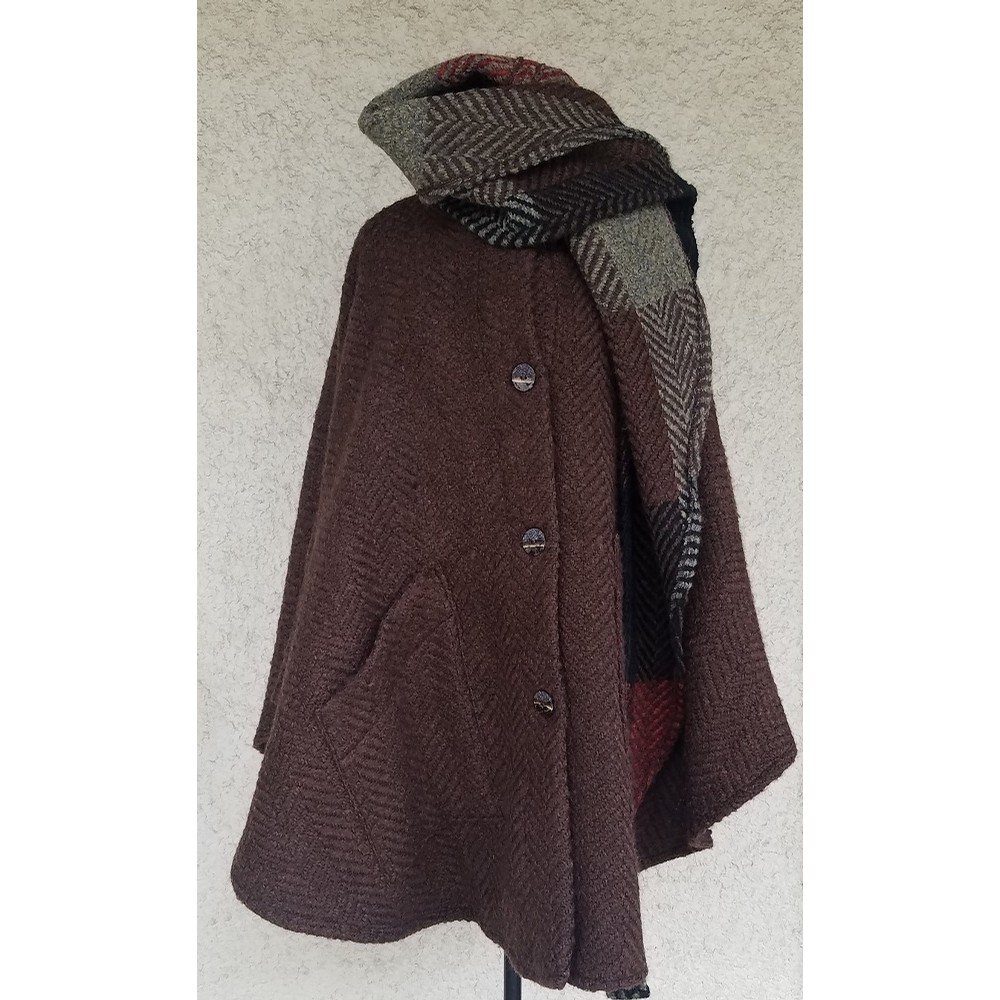 Branigan Weavers Irish Cape Tina (Copper) Clothing Capes Shawls at ...