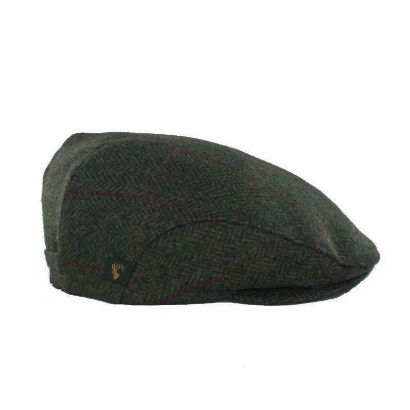 Muckross Weavers Irish Tweed Cap (Kerry Green Herringbone) Clothing ...