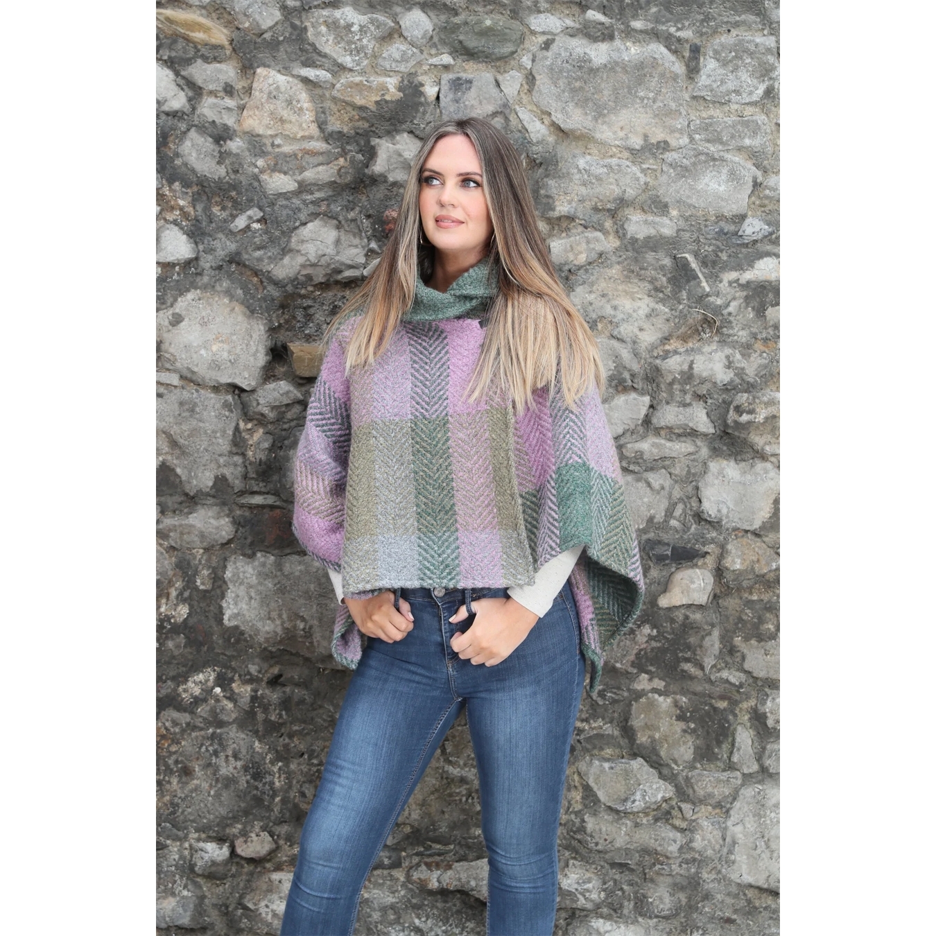 Branigan Weavers Irish Shawl Collar Cape (Multi Loden) Clothing Capes ...