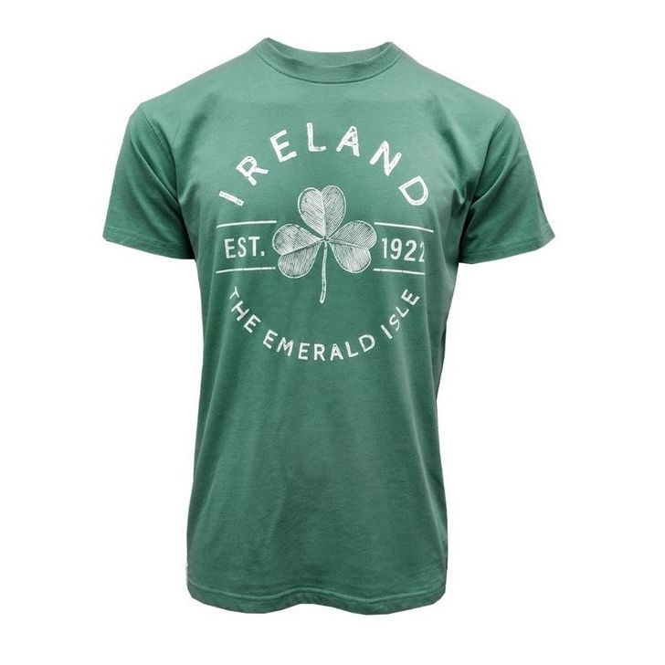 Irish Traditional Craft Emerald Isle Shamrock Ocean Green T-Shirt ...