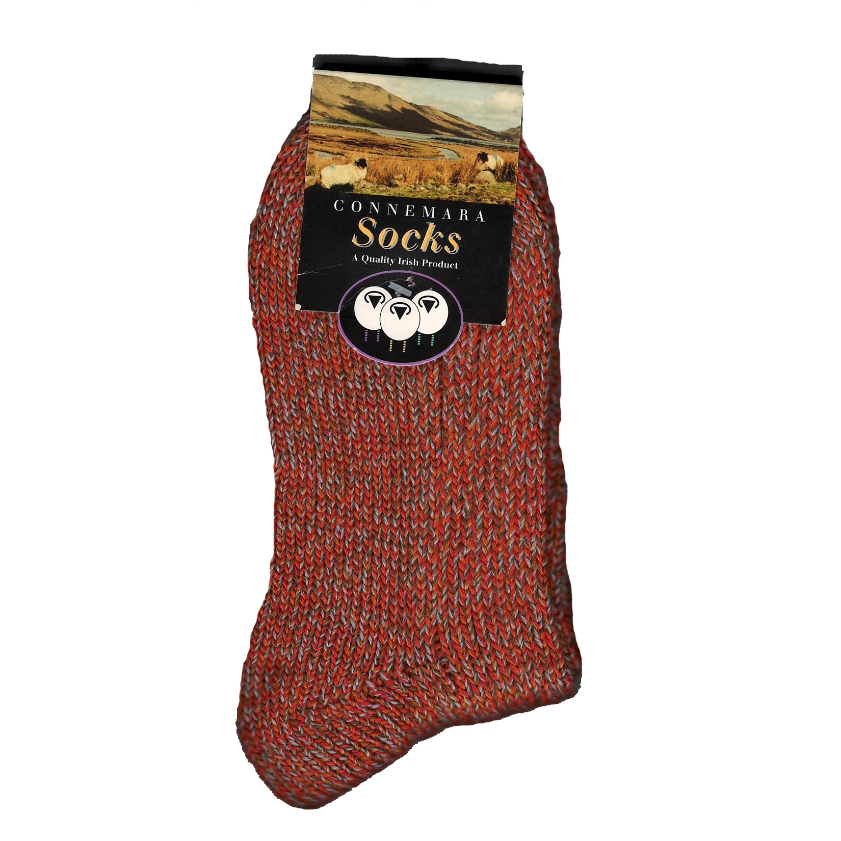 Connemara Socks Irish Heather Sock (Autumn Orange) Clothing Accessories ...