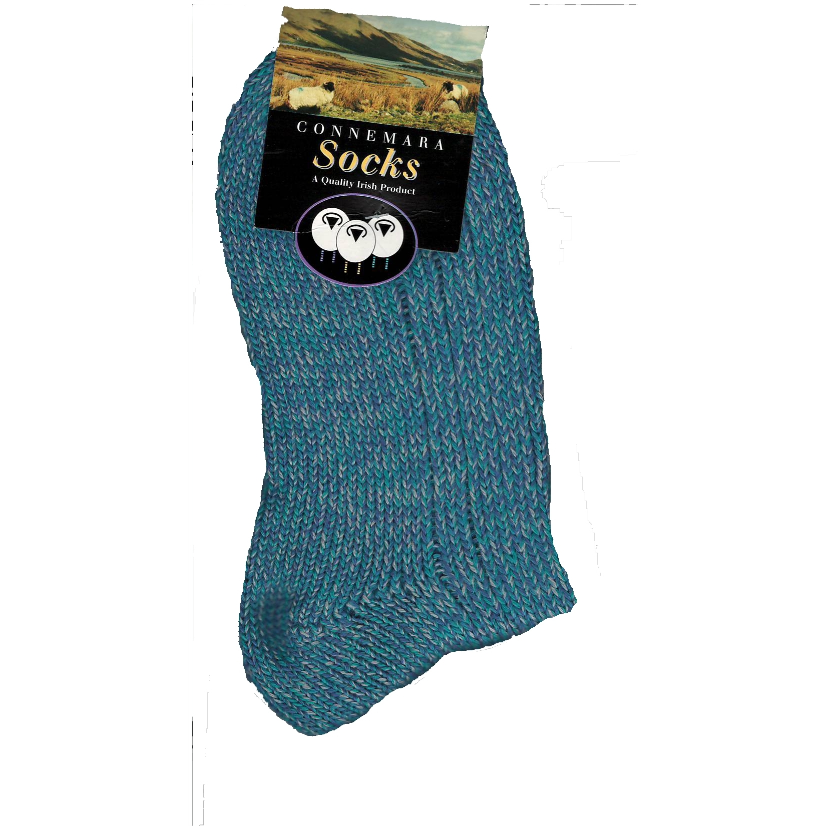 Connemara Socks Irish Heather Sock (Teal Blue) Clothing Accessories at ...
