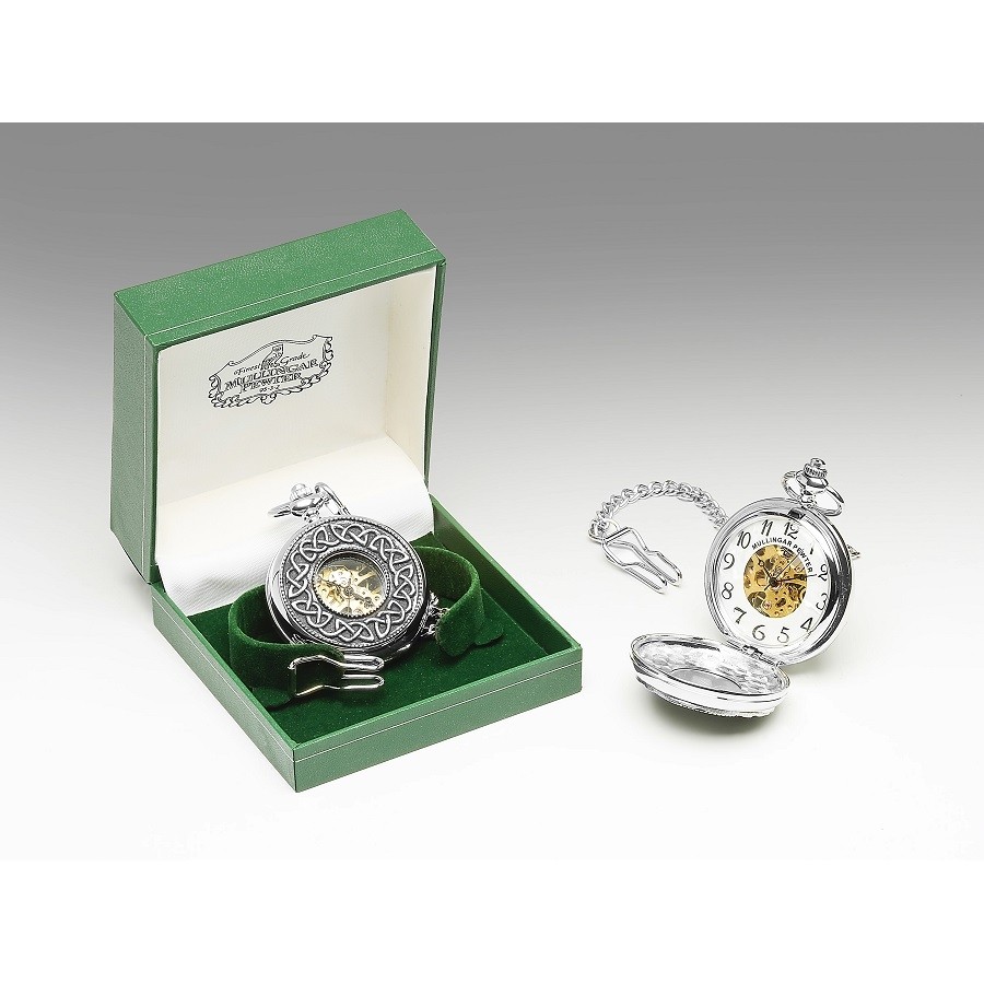 Mullingar Pewter Irish Celtic Pocket Watch (Celtic Knot) Gifts Occasion ...