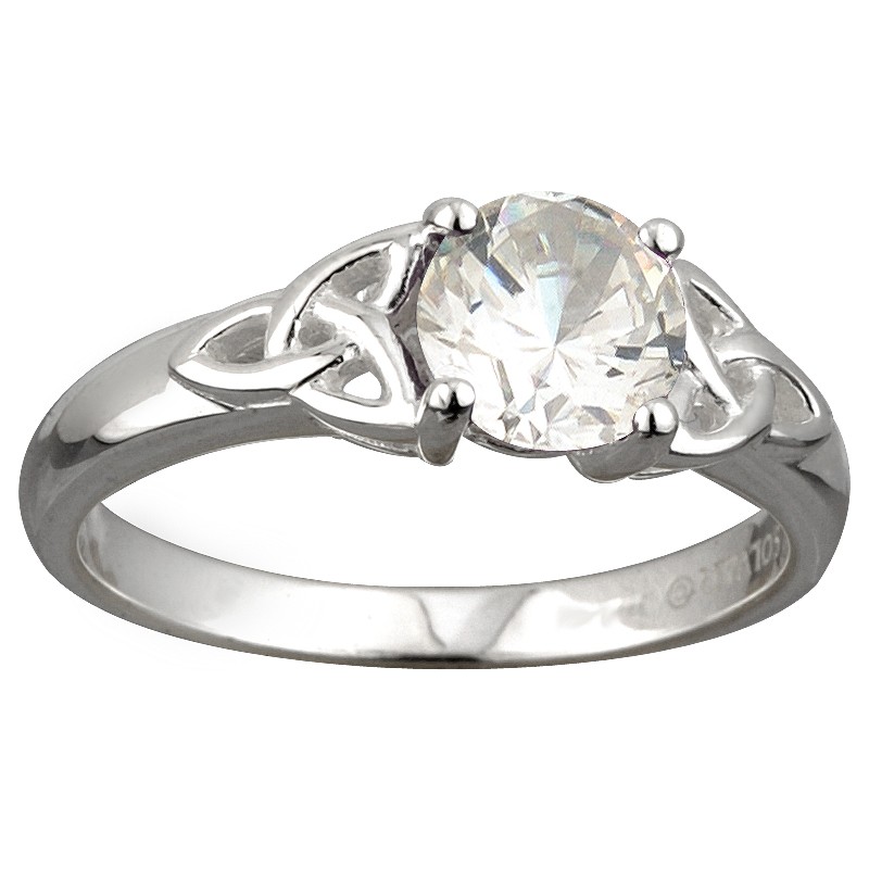 Solvar Jewelry Trinity Knot Gemstone Ring Jewelry Rings at Irish on Grand