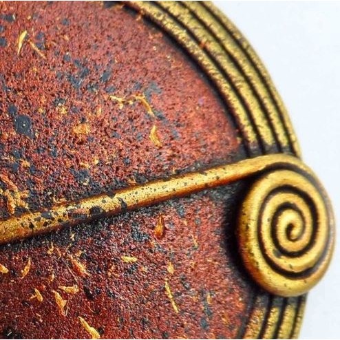 Skaramanda Scroll Pin (Bronze) Jewelry Brooches Pins at Irish on Grand