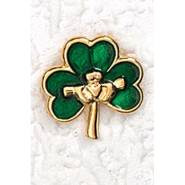 LM Shamrock Lapel Pin Jewelry Brooches Pins at Irish on Grand