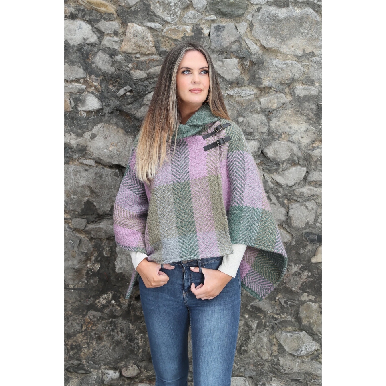 Branigan Weavers Irish Shawl Collar Cape (Multi Loden) Clothing Capes ...