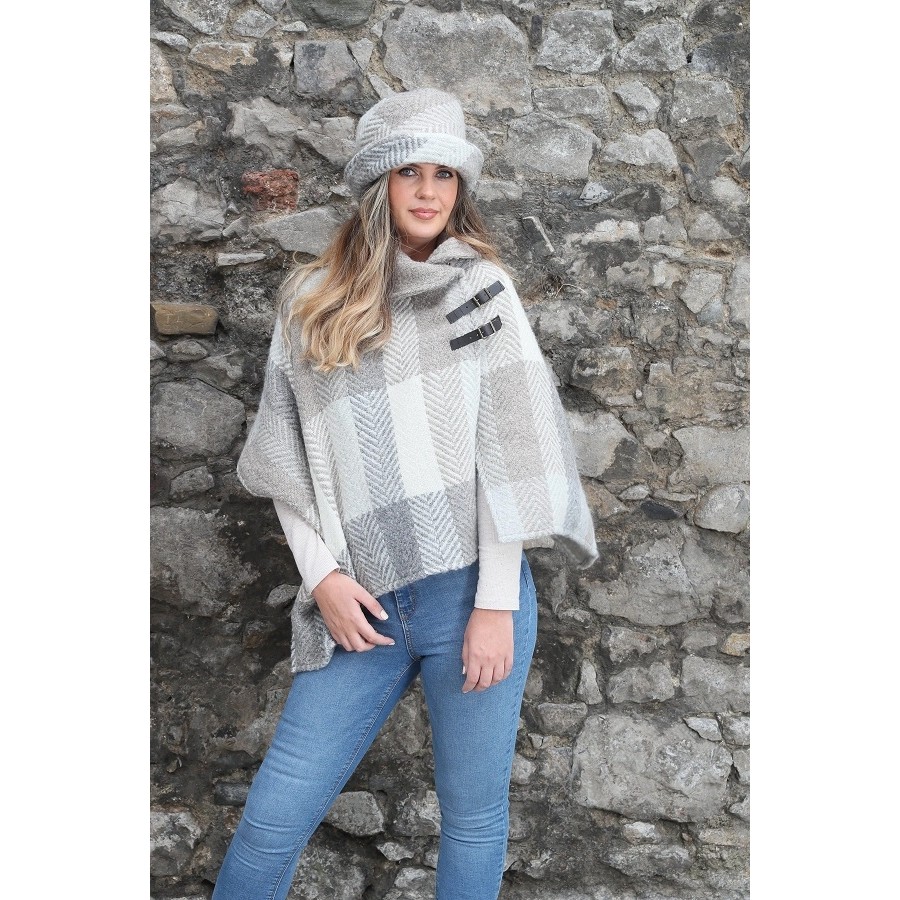 Branigan Weavers Irish Shawl Collar Cape (Multi Beige) Clothing Capes ...