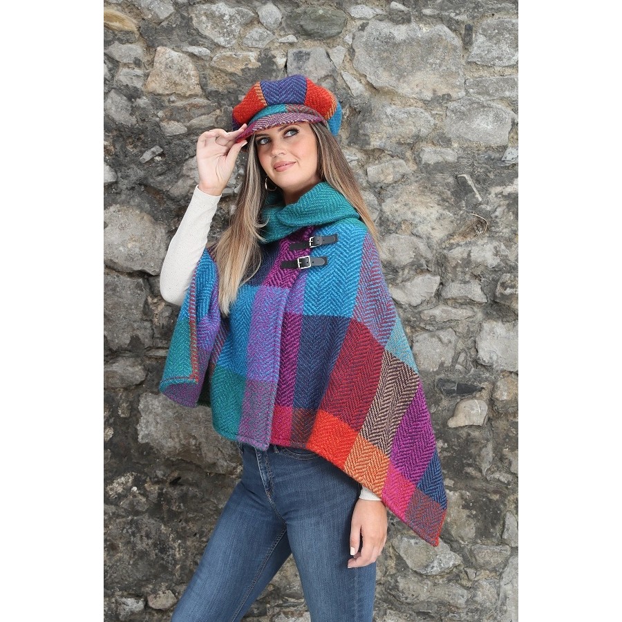 Branigan Weavers Irish Shawl Collar Cape (Donegal Red) Clothing Capes ...