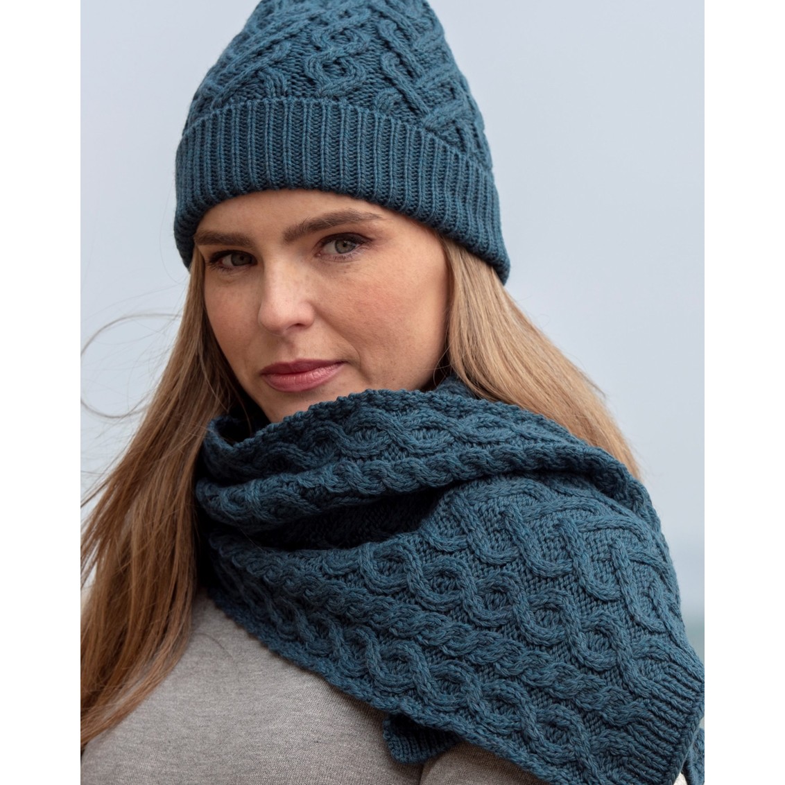 Aran Craft Supersoft Irish Wool Hat Teal Clothing Caps Hats At Irish On Grand