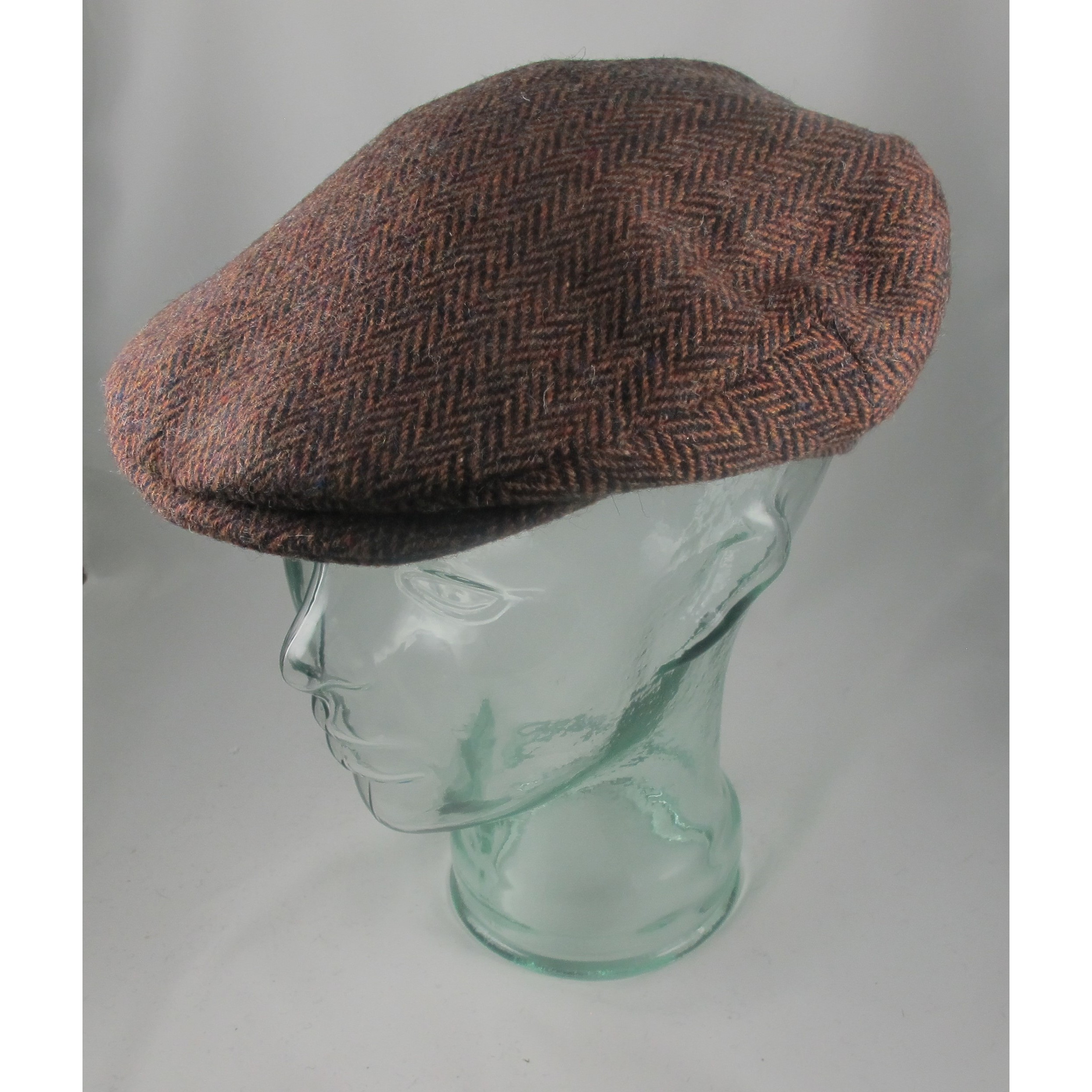 Hanna Hats Brown and Tan Herringbone Vintage Cap Clothing Caps Hats at ...