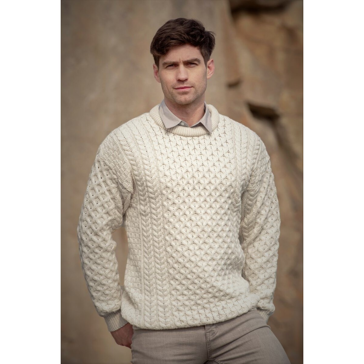 Aran Craft Traditional Irish Sweater Clothing Knitwear at Irish on Grand