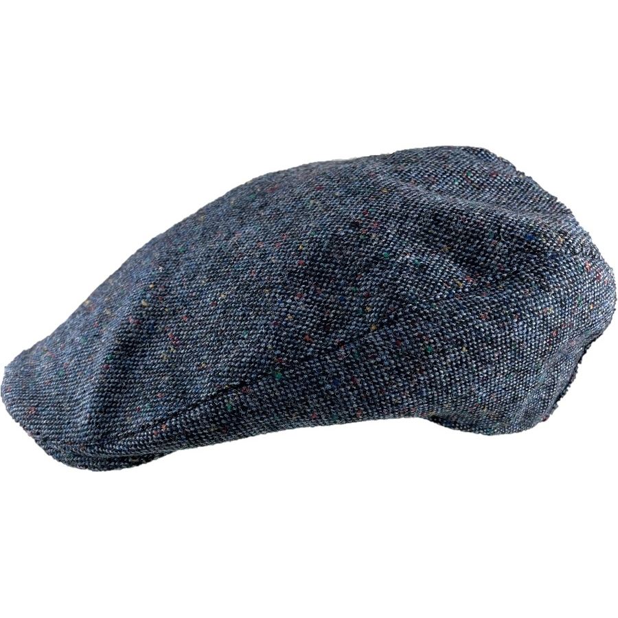 Hanna Hats Irish Touring Cap (Denim Blue Speckled Tweed) Clothing Caps ...