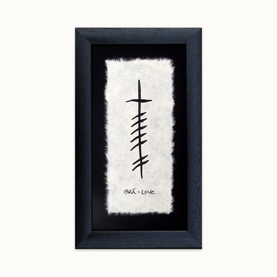 Ogham Wishes Ogham Wish Framed (Love) at Irish on Grand