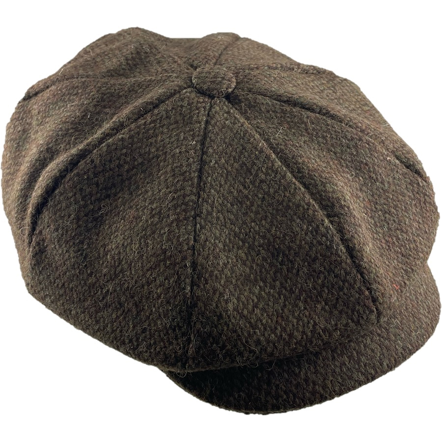 Hanna Hats Peaky Blinder Cap (Earthy Brown Tweed) Clothing Caps Hats at Irish on Grand