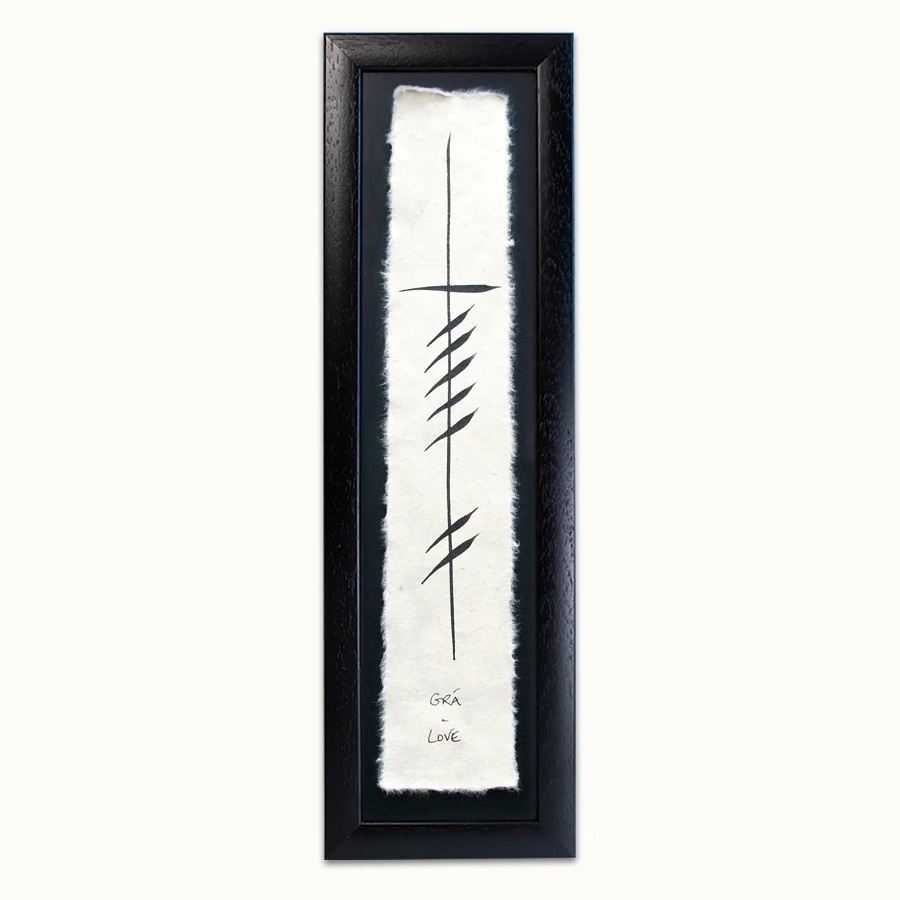 Ogham Wishes Long Ogham Wish Framed (Love) Gifts For Home For Wall at ...