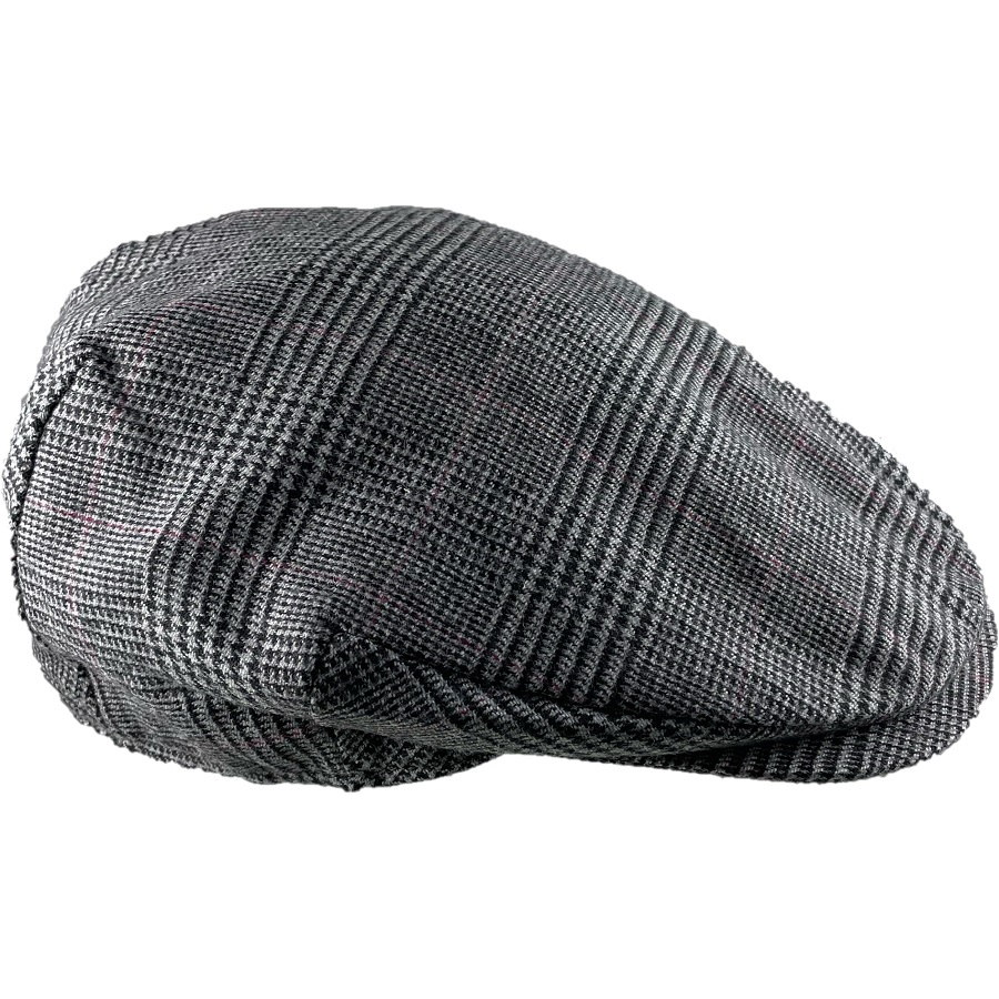 Hanna Hats Irish Vintage Cap (Black and Grey Check Tweed) Clothing Caps ...