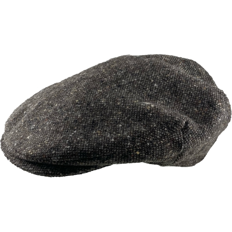 Hanna Hats Irish Vintage Cap (Cracked Pepper Plain Weave Tweed) Clothing Caps Hats at Irish on Grand