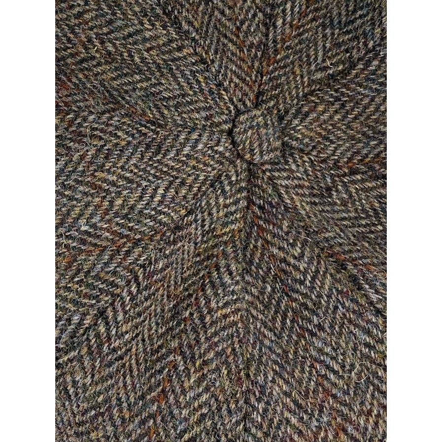 Hanna Hats Peaky Blinder Cap (Harris Tweed Forest Brown Herringbone) Clothing Caps Hats at Irish ...