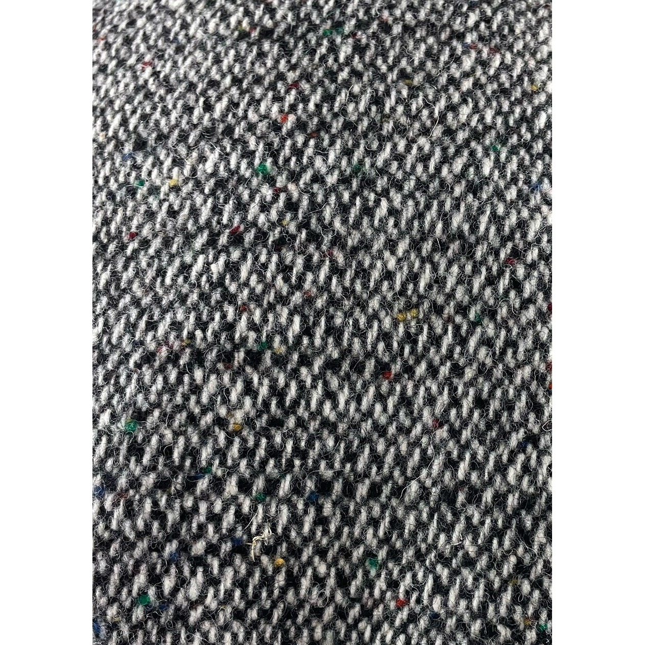 Hanna Hats Skipper Cap (Black and White Barleycorn Tweed with Flecks ...