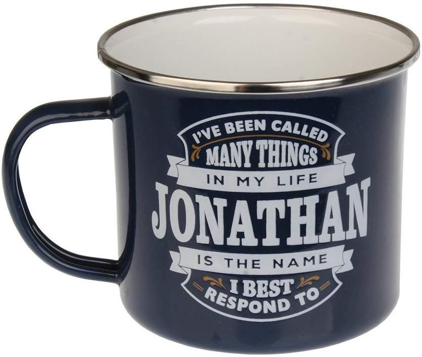 History & Heraldry Inc Top Guy Enamel Mugs (Jonathan) Mugs and Cups at ...