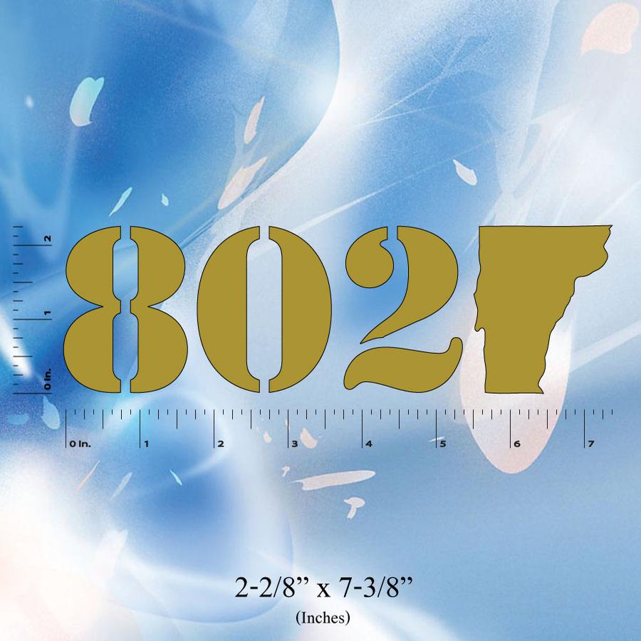 802 802 Classic Sticker (Gold) Stickers at University Mall Store