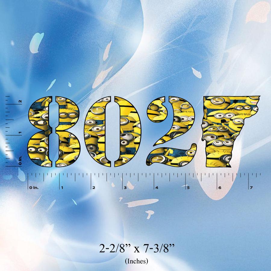 802 802 Classic Sticker (Minions) Stickers at University Mall Store