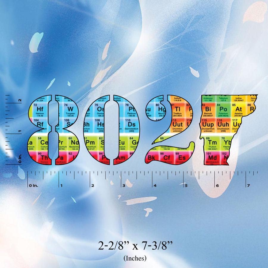 802 802 Classic Sticker (Periodic Table) Stickers at University Mall Store