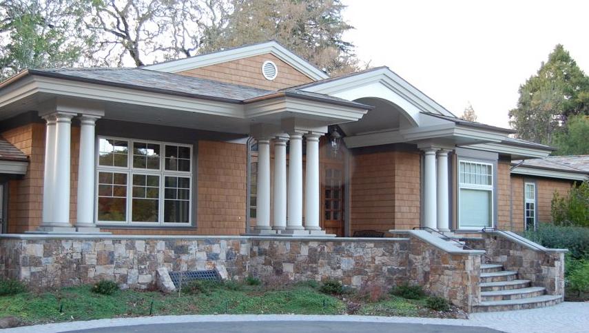A Single Story New Home in Ross Entry Elevation