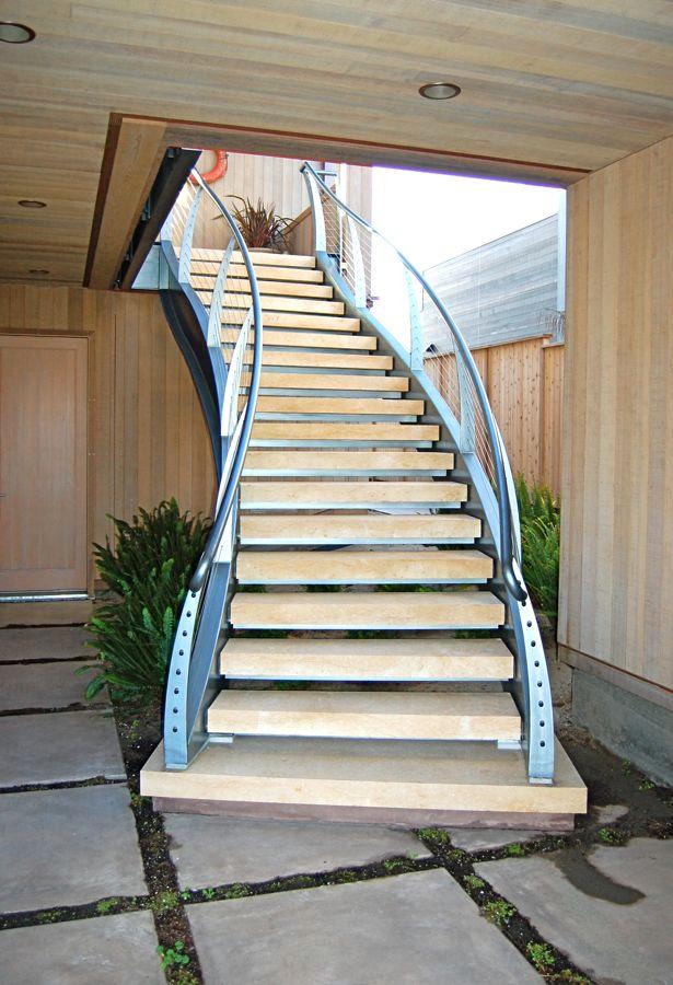 Stinson Beach House Entry Stair